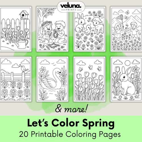(Bundle) 4 Seasons Coloring Pages – 90 Sheets – Winter, Spring, Summer ...