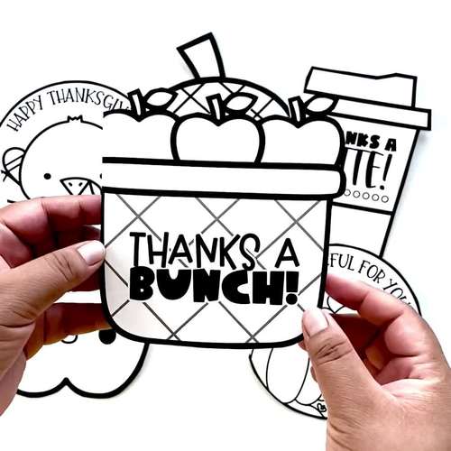 Thanksgiving Themed Cards for the Primary Classroom | Fall Activities