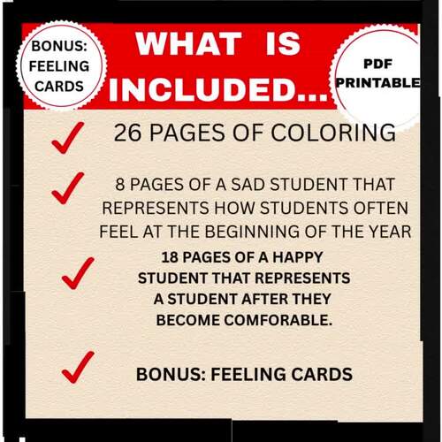 Back to School Feelings Coloring Book for Kids | SEL Activity for 4-6 ...