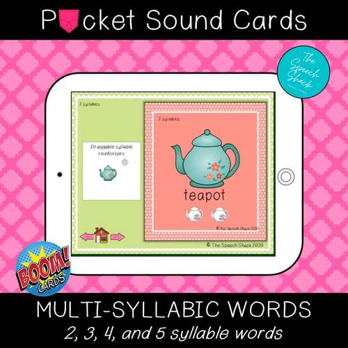 Pocket Sound Cards BUNDLE: Multisyllabic words (2, 3, 4, and 5 syllables)