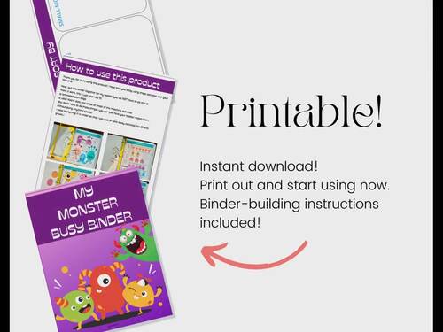 Preschool Busy Binder | 3-5 Lapbook | Interactive Pre-K Learning Folder