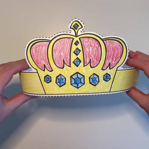 Birthday Paper Crowns Headbands Hats Printable Coloring Craft Activity ...