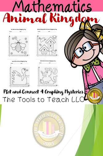 Animal Kingdom 4 Graphing Coordinates Plot and Connect Mysteries No Prep