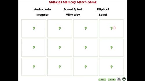 Galaxies & The Universe: Memory Match Game - NOTEBOOK Gr. 5-8 | TPT