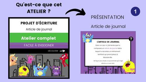 Écrire Article de Journal Monstres Projet Écriture Halloween Clé en Main