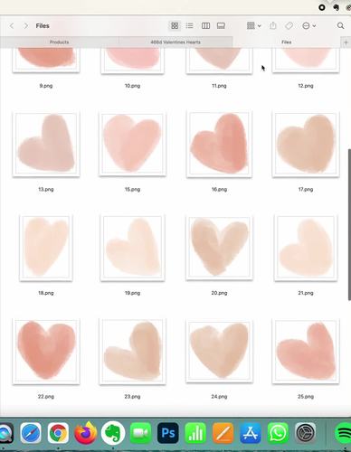 Watercolor Hearts Clipart in Light Pink Peach Romantic for Classroom ...