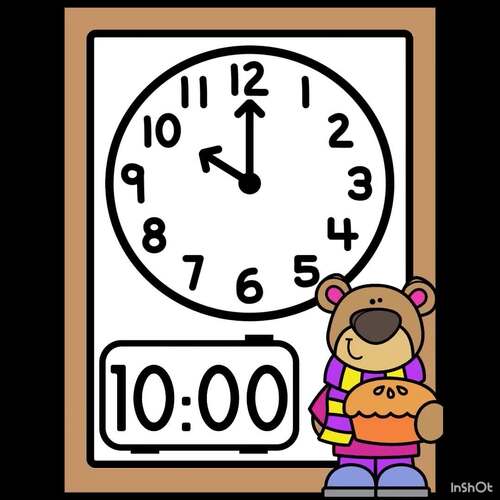 Thanksgiving Telling Time Posters Bundle – Hour & Half-Hour Analog Clocks