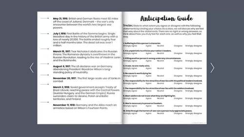 All Quiet on the Western Front Novel Workbook by Windows into Literature