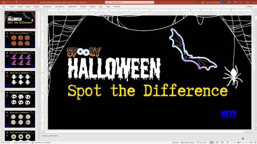 Halloween Spot the Difference, Digital Resource, Interactive Game, PPT File