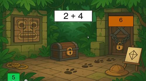Numeracy Escape Room | Math Practice Game in Powerpoint Grade 1-2 turnkey