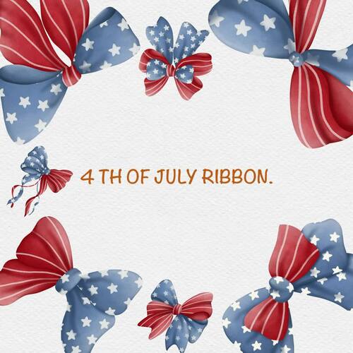 4 th of July ribbon watercolor Independence Day PNG by ArmyMagic