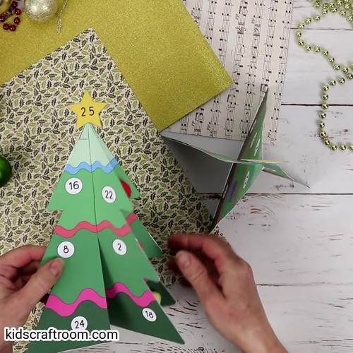 3D Christmas Tree Advent Calendar - Christmas Craft - Christmas Advent ...