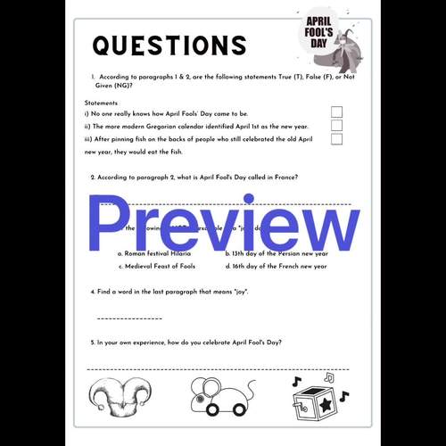 April Fool's Day | Pranks, ELA Activities, Reading Comprehension, and MORE