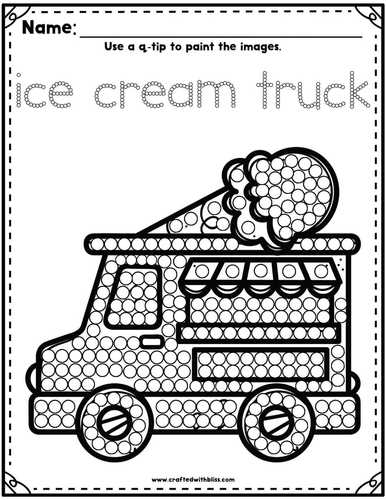 Q-Tip Painting Summer Craft by Crafted with Bliss by Teacher Pia