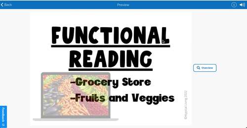 Life Skills: Grocery Store Functional Reading Fruit & Veggies BOOM™️ ...