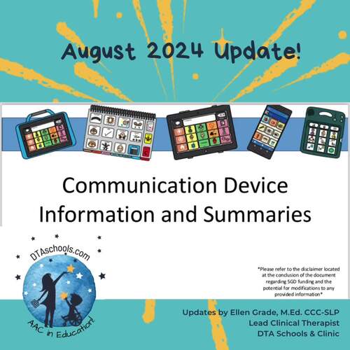 AAC Speech Generating Device Summaries: Get To Know Your Products ...