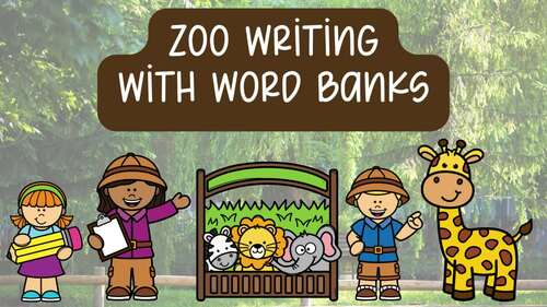 Zoo Animal Writing Zoo Unit Writing Worksheets PreK Kindergarten First TK