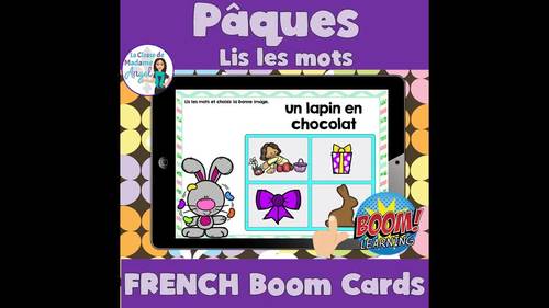 Pâques: French Easter Digital Task Cards for Reading - BOOM CARDS