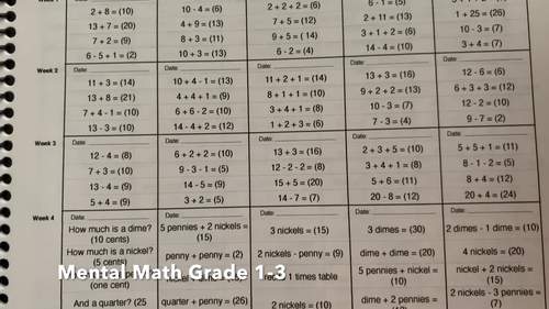 Mental Math Grades 1-3 by Pepper and Pine | TPT