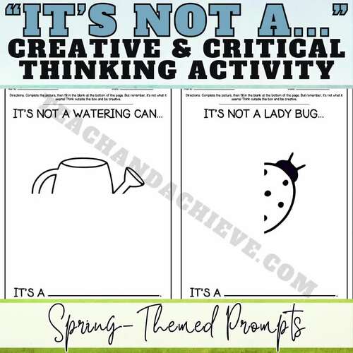 Finish the Picture, April/May Spring Activity Creative Critical ...