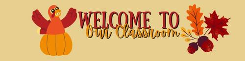 Thanksgiving Classroom Google Classroom Banners (12 Assorted) | TPT