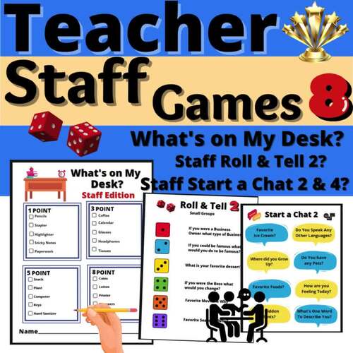 Teacher Staff Icebreakers Games 8 Group Discussion Trivia Resource Activity