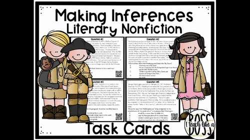 Making Inferences in Literary Nonfiction Task Cards by I Teach Like a Boss
