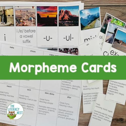 Morphology Flash Cards for Prefixes, Suffixes, Roots, Greek Forms