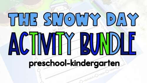 Snowy Day Book Activities, Winter Math & Literacy Centers Preschool ...