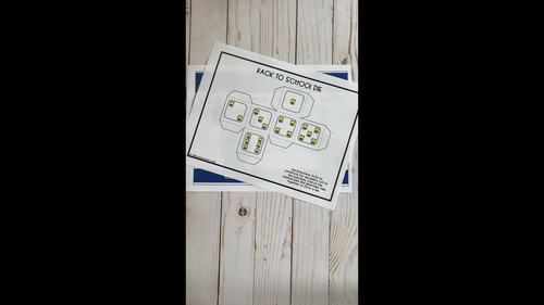 Back To School Stopping Roll and Say Games by Talking Mama Bears