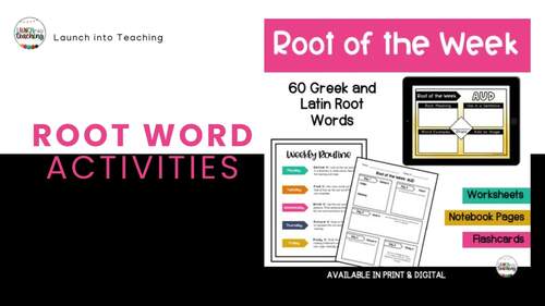 Root Word Activities by Natalie Rance - Launch Into Teaching | TPT