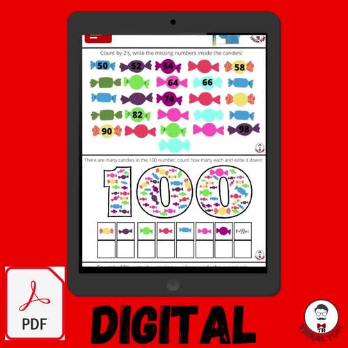 100th Day of School Math Activities Distance learning PDF Prek-1st Grade