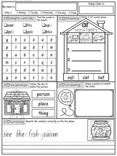 Mornings Made Easy! Kindergarten Morning Work SET FOUR for NSW Australia