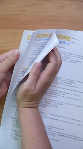 Born a Crime Chapter Reading Quizzes - Multiple-Choice, Short Answer ...
