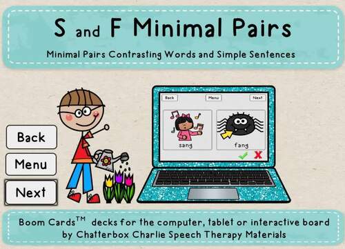 S and F Minimal Pairs Contrasting Words Simple Sentences Articulation ...