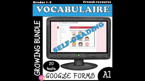 French beginner vocabulary Vocabulaire test Distance learning GOOGLE ...
