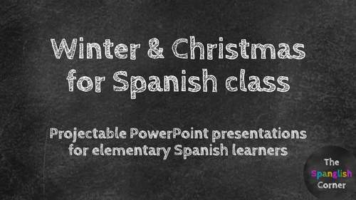 Spanish Christmas and Winter activities - elementary vocabulary & speaking