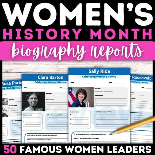 Women’s History Month Research Project | Biography Report Graphic ...