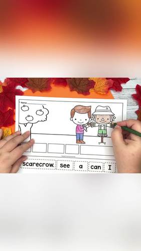 Autumn Fall Sight Word Sentence Writing Activities by Tech Teacher Pto3