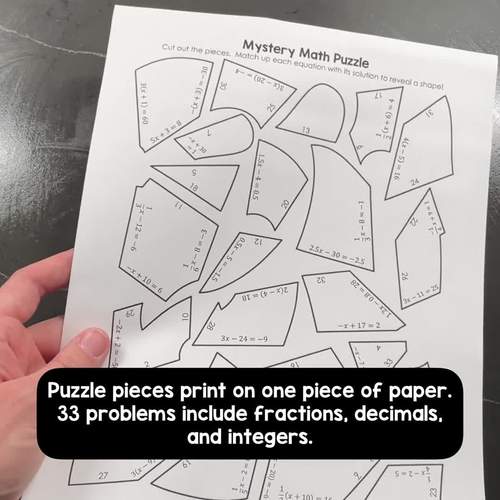 Halloween 2-Step Equations Practice Math Puzzle by Rise over Run