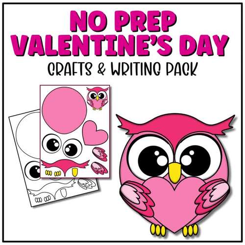 Build a Valentine Owl Craft | Cute February Craft & Writing Activity by ...