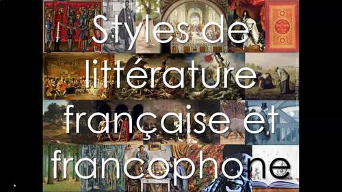 French Literature Literary Genre Comprehensible Input Vocabulary ...