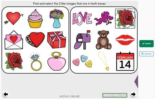 Valentine's Day Speech Therapy Game for Speech and Language Boom Cards ...