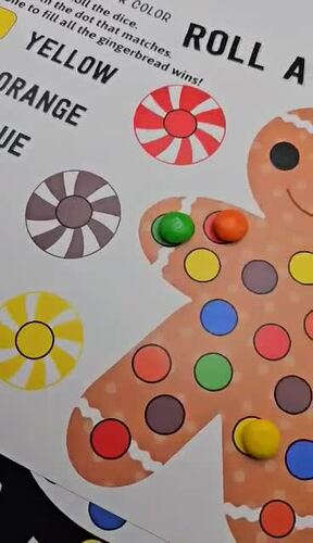 Holiday Roll a Dice Game Activity Sheets Color or Candy Game NO PREP