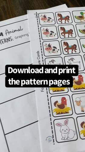Farm Animal Patterns Math Activity by My Preschool Place | TPT