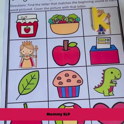 Beginning Sound Alphabet Matching Mats by Mommy SLP | TPT