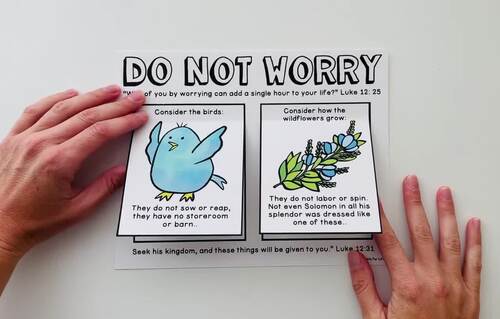 Do Not Worry Bible Verse Craft, Sunday School Craft, Luke 12 | TPT