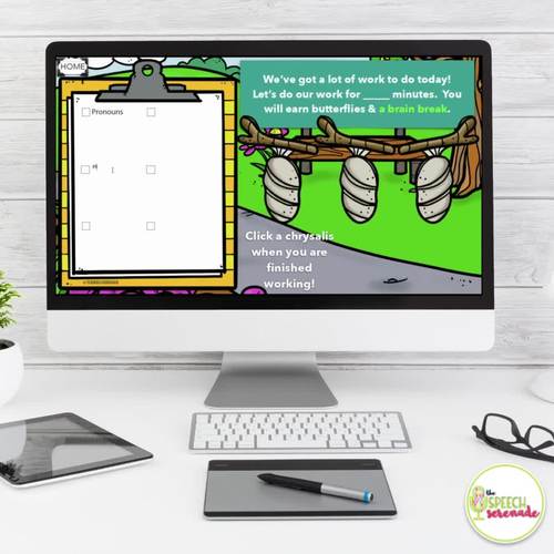 EDITABLE Digital Visual Schedules with Tokens - Spring Garden | TPT