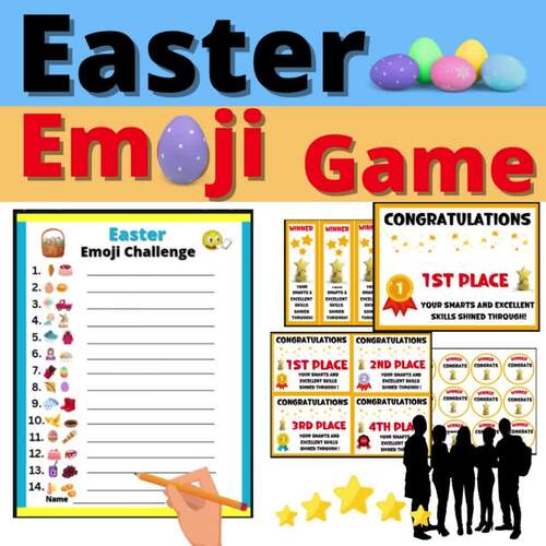 Easter Emoji Game Activities Group Activities No Prep by DadsDesigns