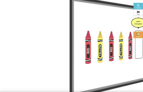 Complete the AB Pattern with Crayons using Boom Cards™ | Digital